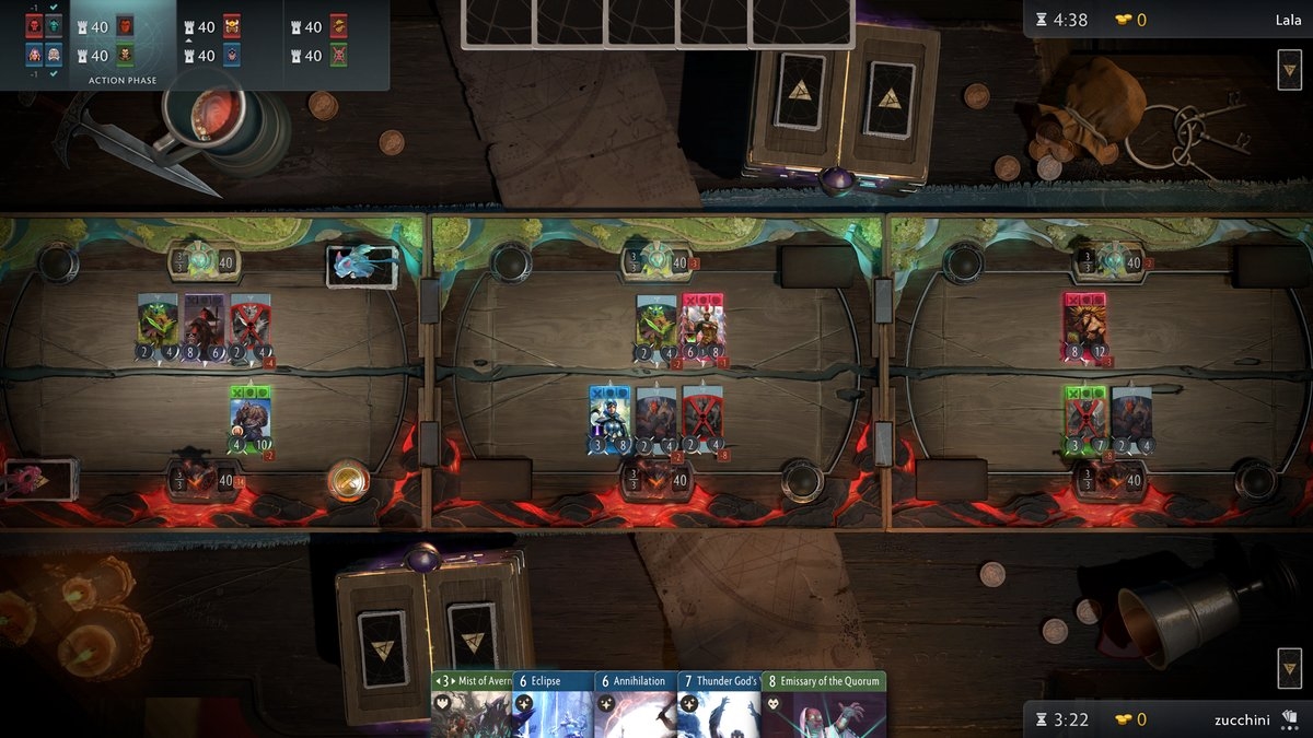 Artifact จะเปิดให้ผู้เล่นได้เห็น Deck List ของฝ่ายตรงข้ามได้ทั้งหมด ...