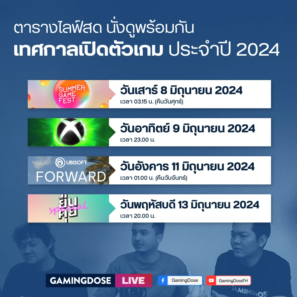 รวมข้อมูล Summer Game Fest 2024 และมหกรรมงานเกมอื่น ๆ | GamingDose