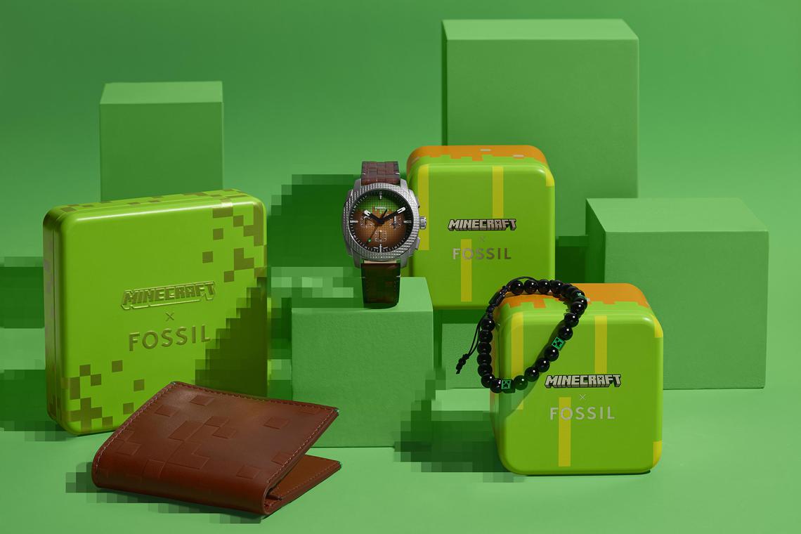Minecraft จับมือกับ Fossil เปิดตัวนาฬิกาและเครื่องประดับในลวดลาย Minecraft | GamingDose