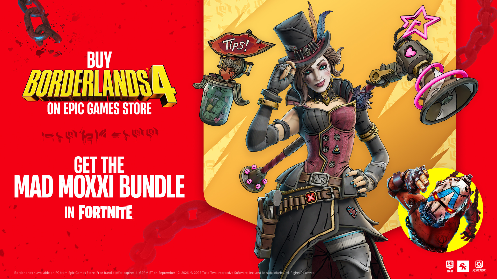 Epic Games จัดโปรฯ ซื้อเกม Borderlands 4 แถมฟรีสกิน Moxxi ใน Fortnite | GamingDose