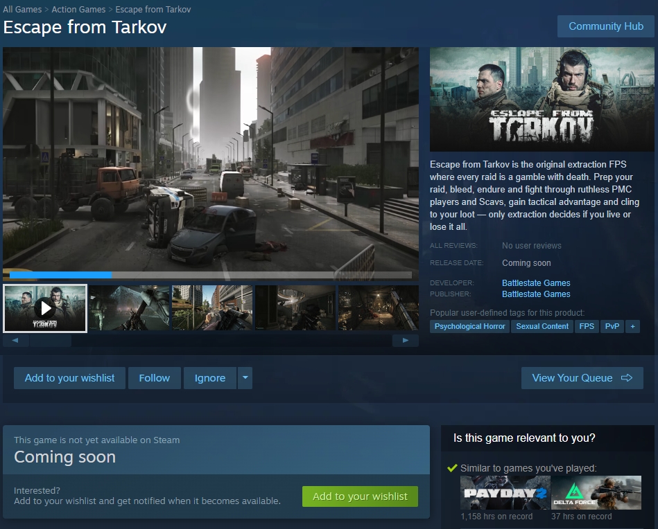 Escape From Tarkov ขึ้นหน้าร้านค้าใน Steam แล้ว คาดเผยวันวางจำหน่ายในเร็ว ๆ นี้ | GamingDose
